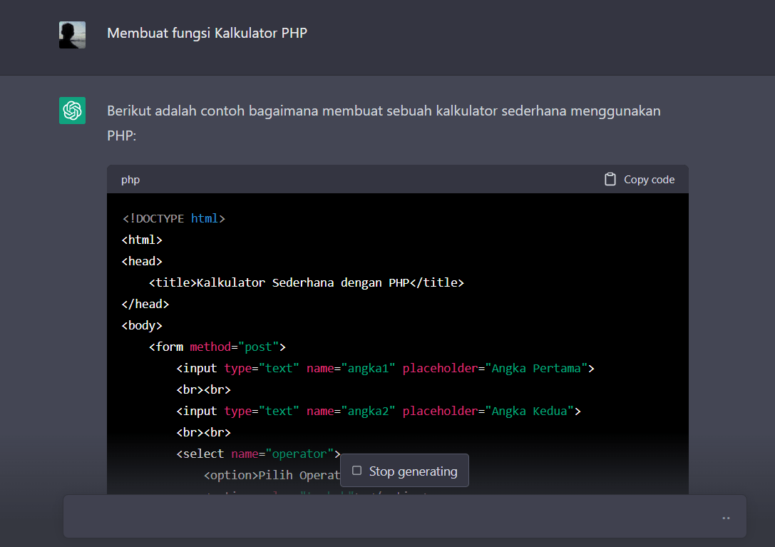 Mudahnya Belajar Programming dengan Chat GPT