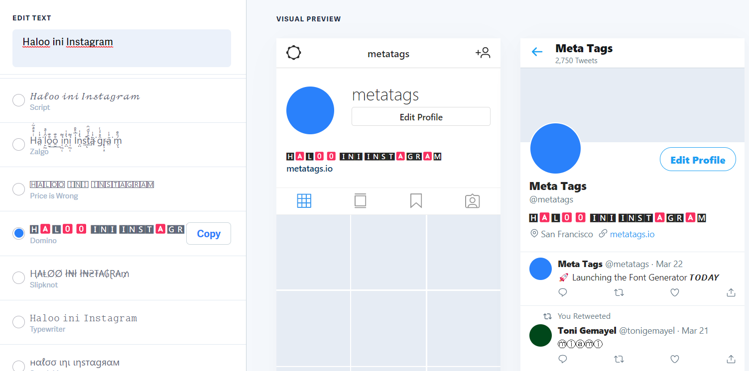 Membuat Tulisan Aesthetic di Instagram Dengan Banyak Pilihan Fonts