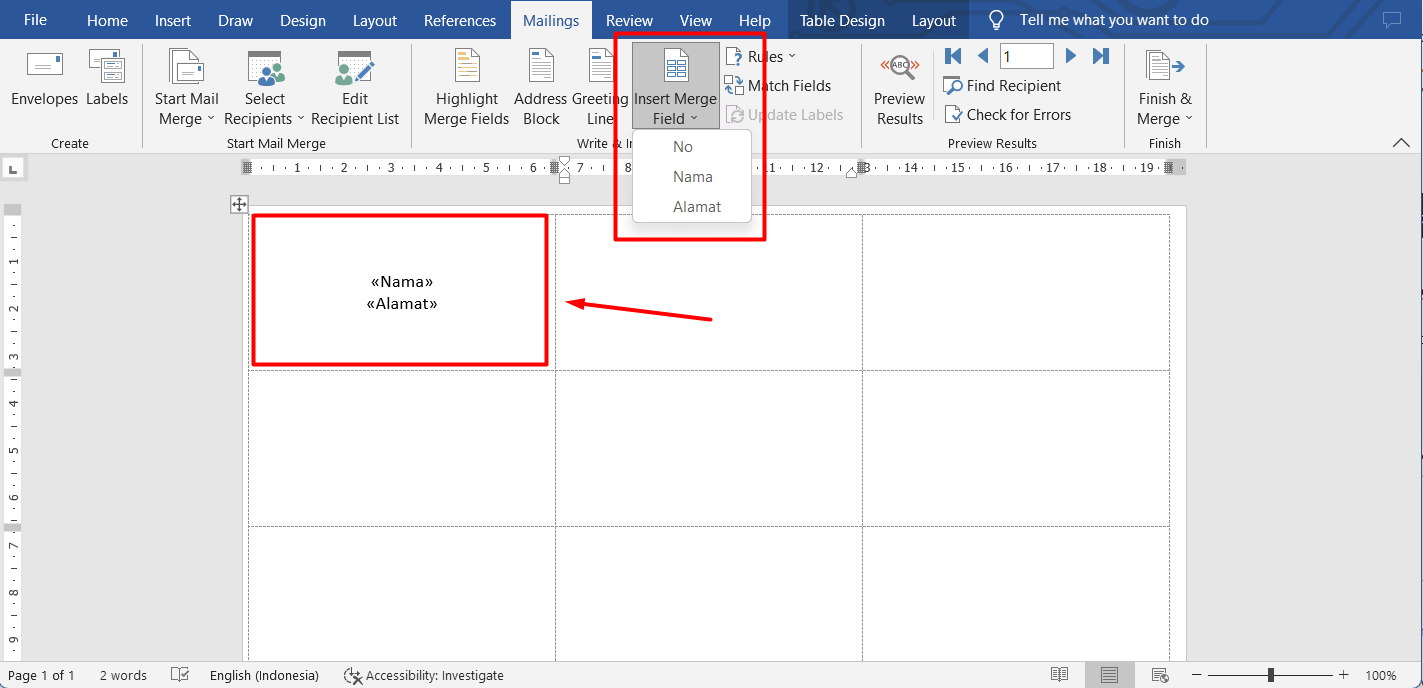 Membuat Label Undangan Dengan Microsoft Word