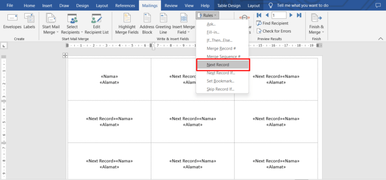 Membuat Label Undangan Dengan Microsoft Word