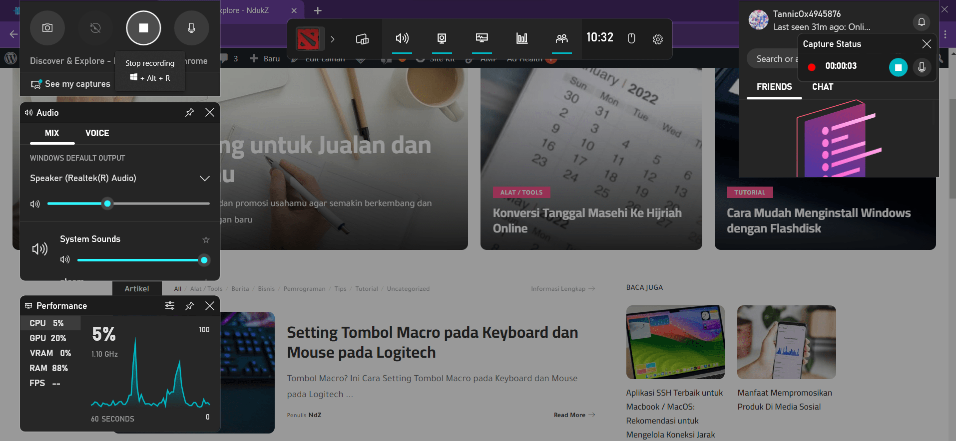 Cara Merekam layar atau Screen Recording di Windows 11