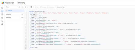 Cara Mudah Membuat Fungsi Terbilang di Google Spreadsheet