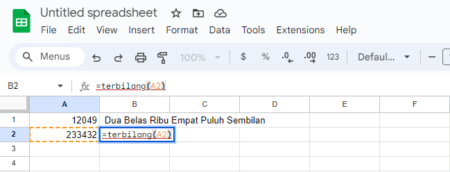 Cara Mudah Membuat Fungsi Terbilang di Google Spreadsheet