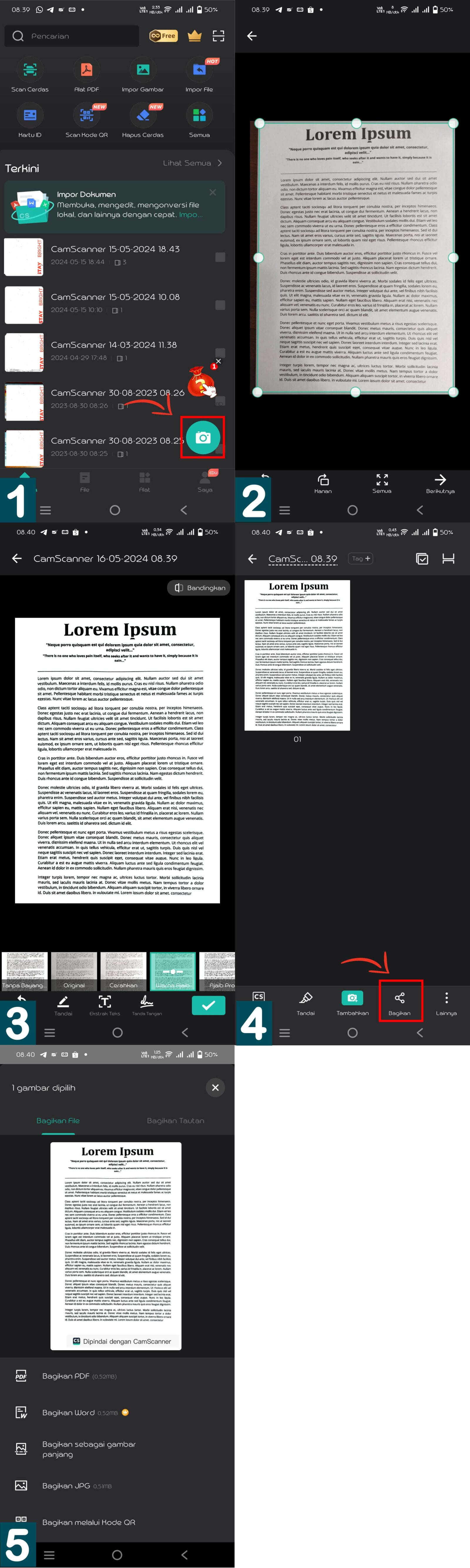 Cara Pindai/Scan Dokumen Mengunakan HP Dengan Mudah