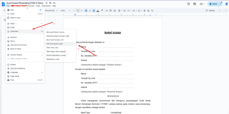 Cara Mengubah Google Docs ke PDF di PC dan HP