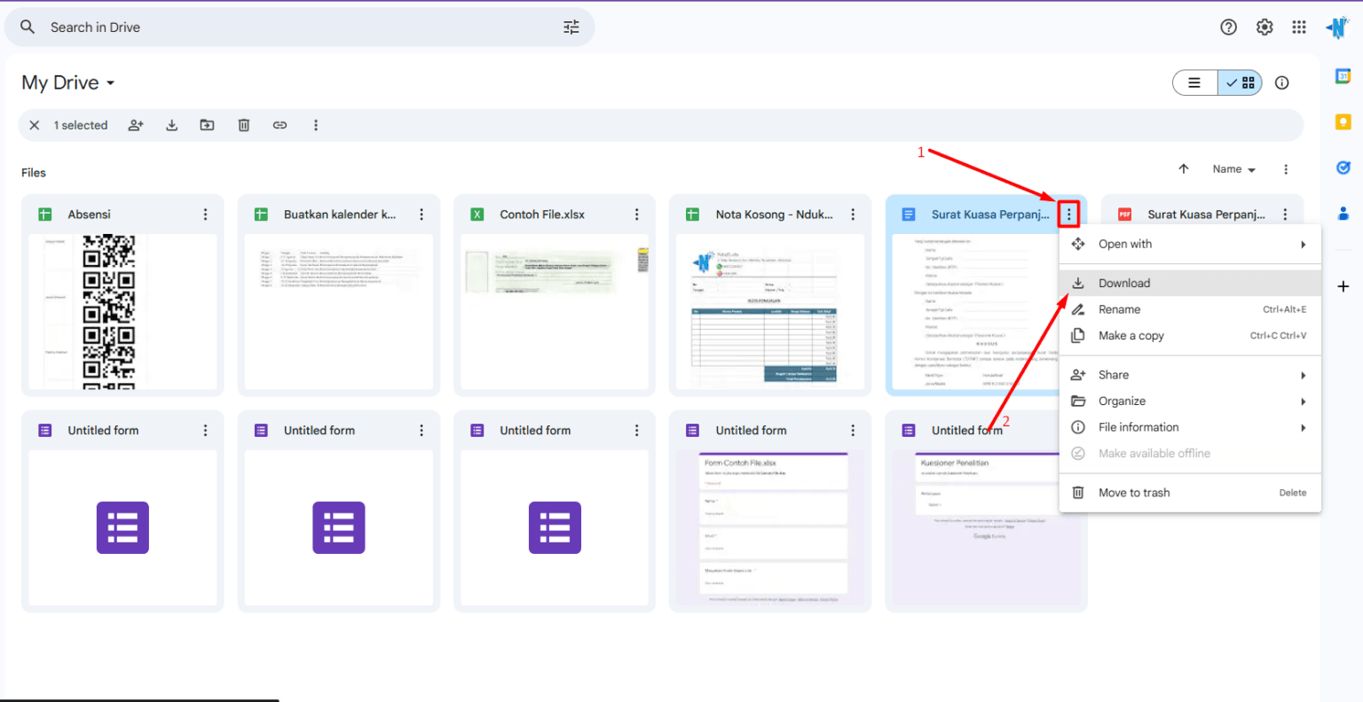 Download File Google Docs ke Laptop dan HP